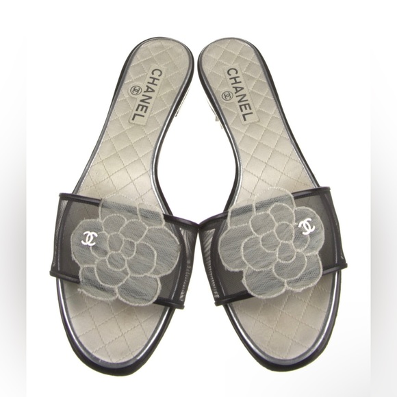 CHANEL | Shoes | Chanel Interlocking Cc Logo Slides | Poshmark